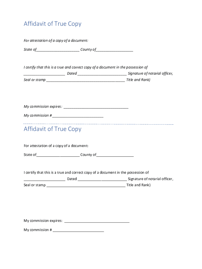 Fillable Online Free Blank Affidavit Template (Sworn Statement ...