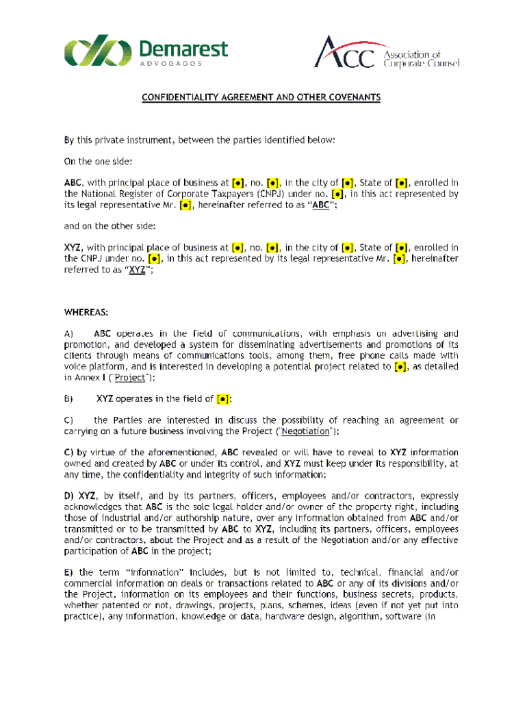 Fillable Online NDA - Form.doc Fax Email Print - pdfFiller