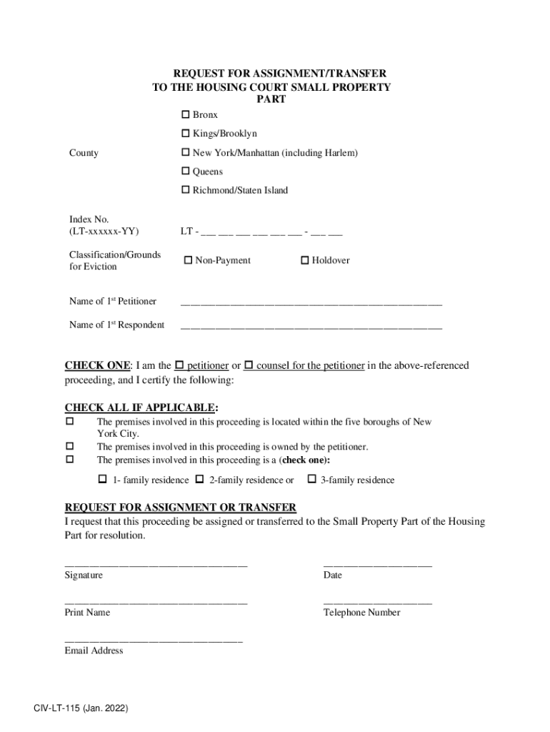 Fillable Online PDF Index Number Formats - New York State Unified Court ...