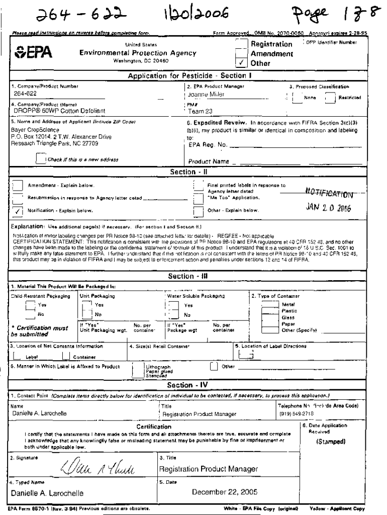 Fillable Online U.S. EPA, Pesticide Product Label, DROPP 50WP COTTON ...