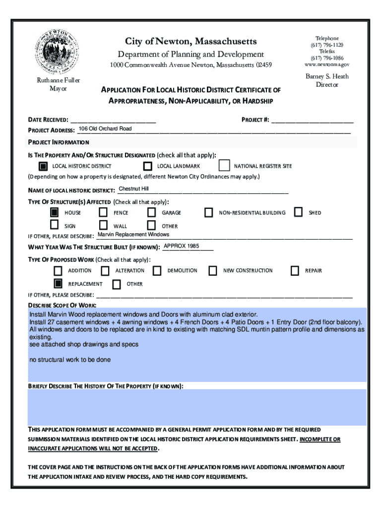 Fillable Online www.newtonma.govhomeshowpublisheddocumentCity of Newton, Massachusetts ...