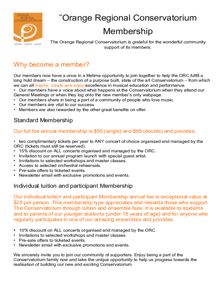 Fillable Online ORC Membership application form & flyer 2021.docx Fax Email Print - pdfFiller