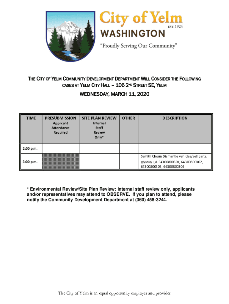 Fillable Online files4.revize.comyelmwadocumentcenterCOMMUNITY DEVELOPMENT DEPARTMENT YELM CITY ...