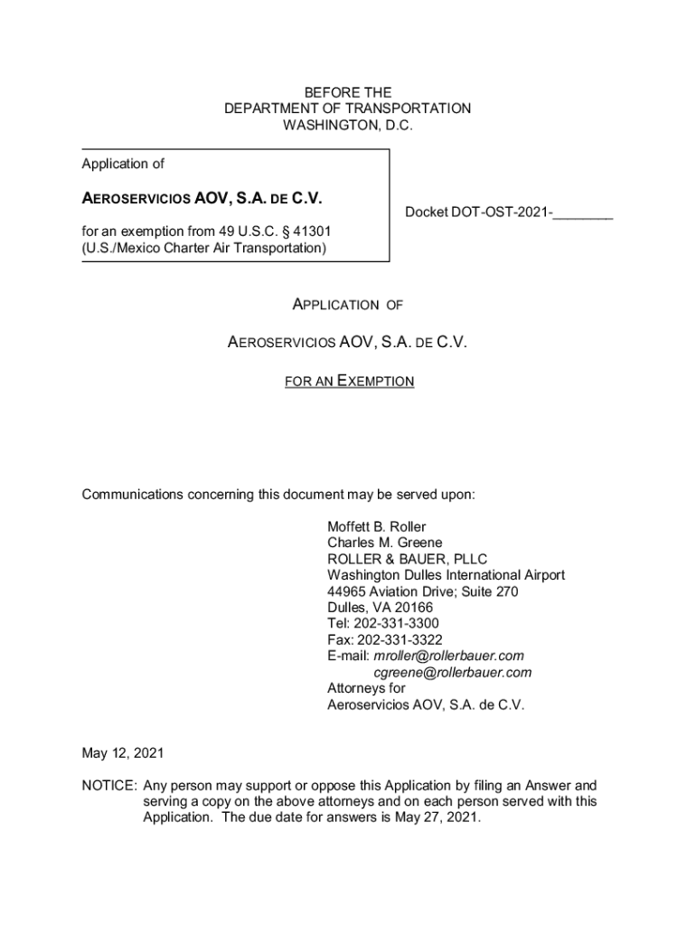 Fillable Online downloads.regulations.govDOT-OST-2020/0180/0002BEFORE ...