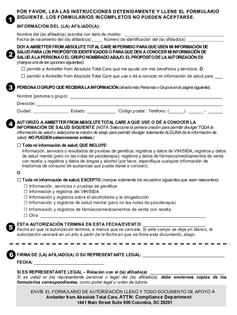 Fillable Online www.mhswi.comcontentdamAutorizacin para usar y dar a conocer la informacin de ...