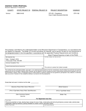 Fillable Online trust dot state wi . Template for building special provisions Fax Email Print ...