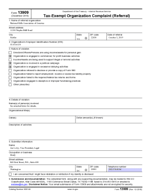 Fillable Online FORM13909 Fax Email Print - pdfFiller