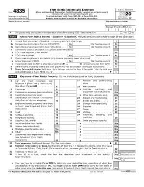 Fillable Online 2020 Form 4835. Farm Rental Income and Expenses Fax ...