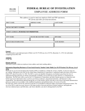 Fillable Online www.fbi.govfile-repositoryfd-1190-012522FD- FEDERAL ...