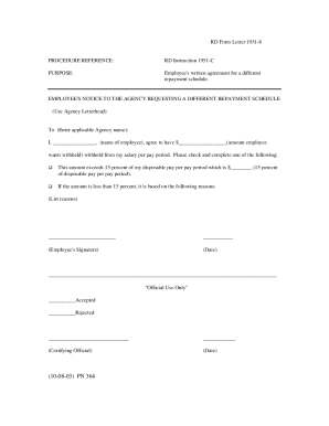 Fillable Online www.pdffiller.com75546299--RD-Form-Letter-1951Fillable ...