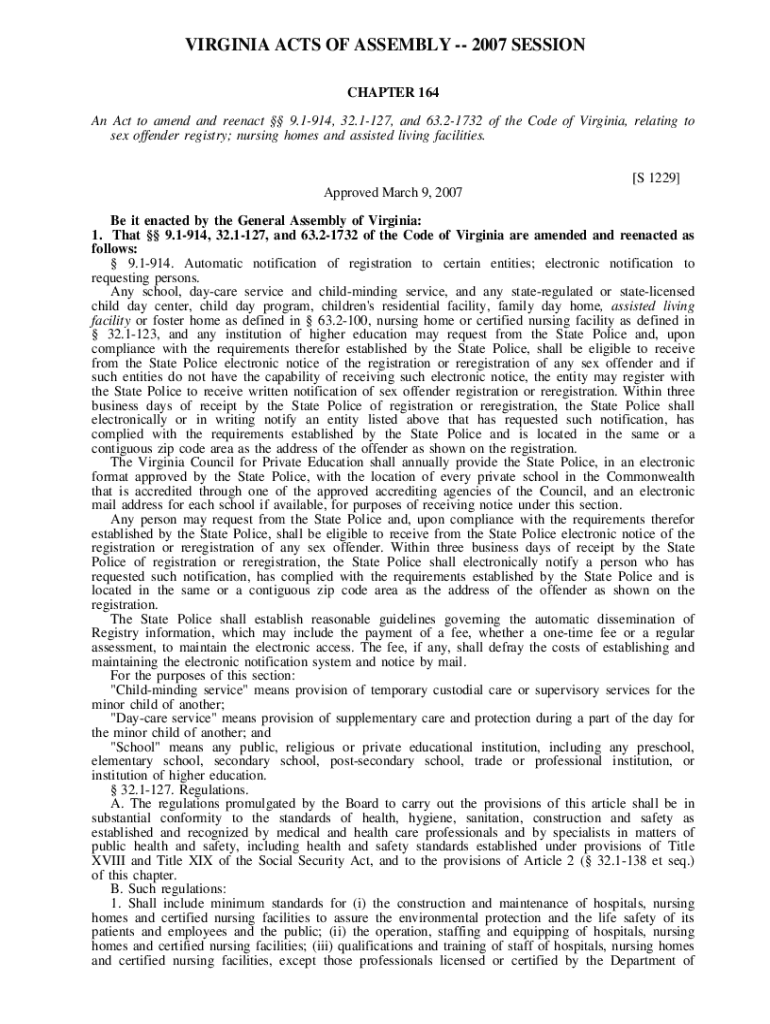 Fillable Online lis virginia Virginia - Legislative Information ...