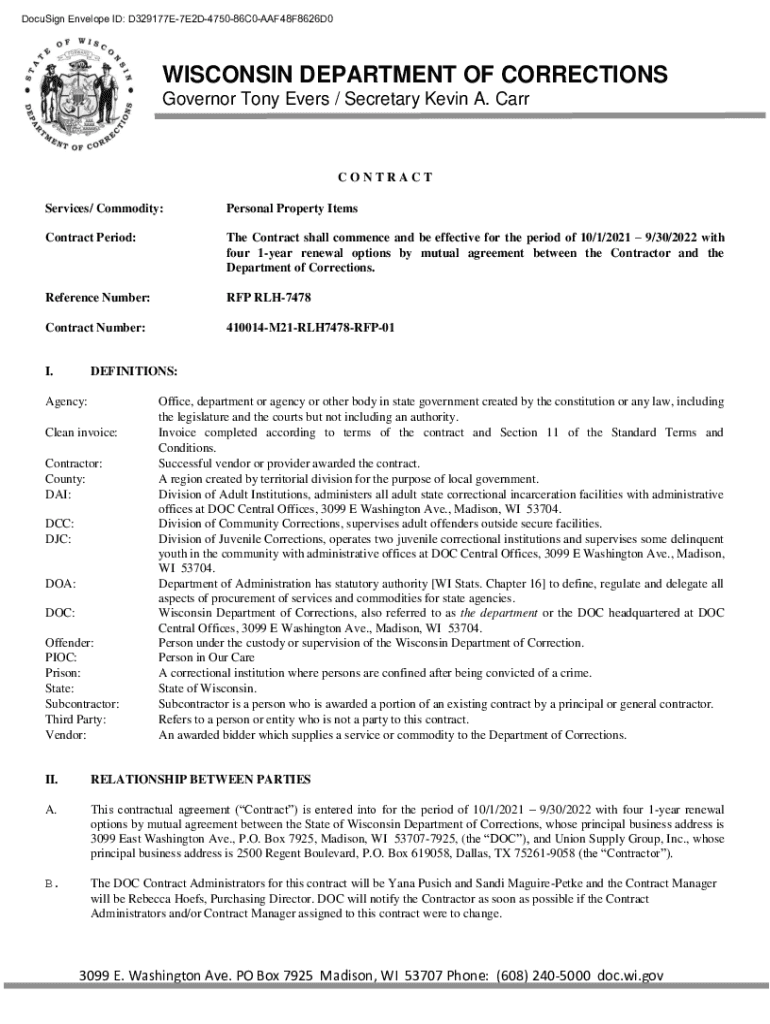 Fillable Online RFS contract template. form Fax Email Print - pdfFiller