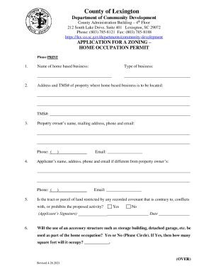 Fillable Online lex-co sc www.lex-co.sc.govdepartmentscommunityBuilding ...