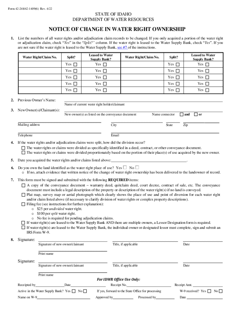 Fillable Online idwr idaho Forms and Guides - Idaho State Tax ...