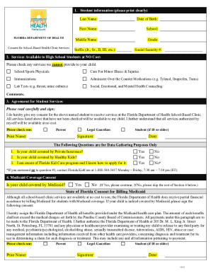 Fillable Online Print Name: Signature: Date: Is your child covered by ...