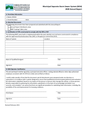 Fillable Online MS4 general permitsDepartment of Public ...