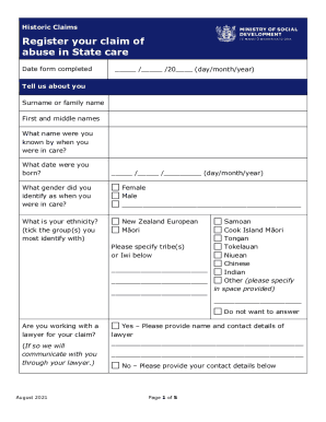 Fillable Online www.msd.govt.nzdocumentsabout-msd-and-our-workHistoric ...