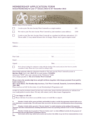 Fillable Online 2022 membership application form Fax Email Print ...