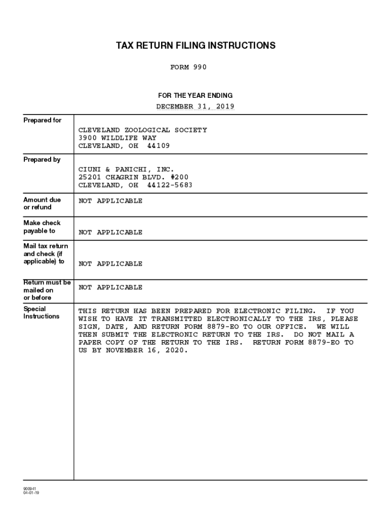 Fillable Online www.pwc.comusen2019 Form 990 and instructions contain notable changes - PwC Fax ...
