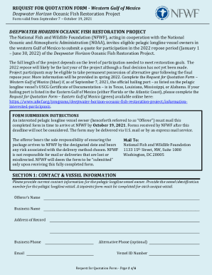 Fillable Online REQUEST FOR QUOTATION FORM - Western Gulf of Mexico ...