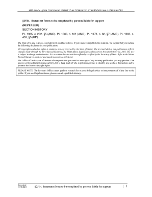 Fillable Online legislature maine 2514. Statement forms to be completed ...