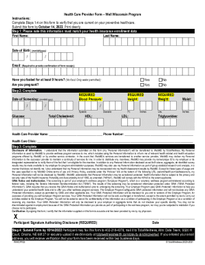 Fillable Online etf wi Health Care Provider Form - Wisconsin Department ...