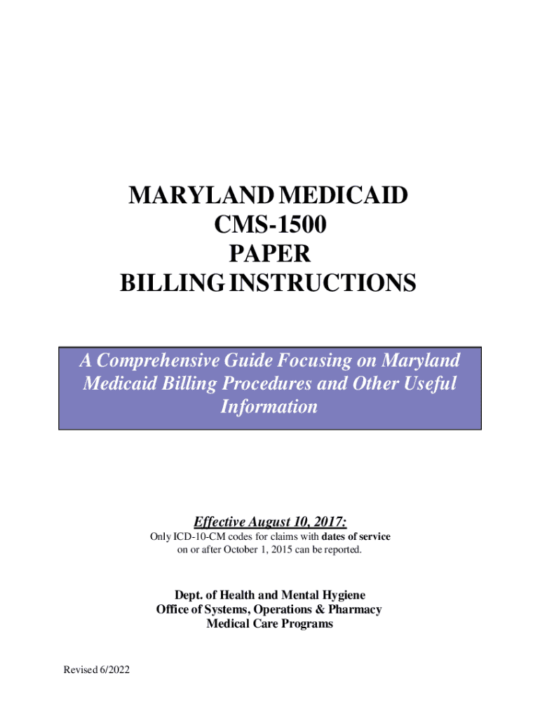 Fillable Online CMS 1500 claim form and UB 04 form- Instruction and ...