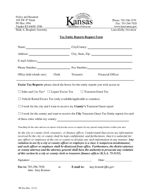 Fillable Online Tax Entity Reports Request Form PR-42a. Tax Entity ...