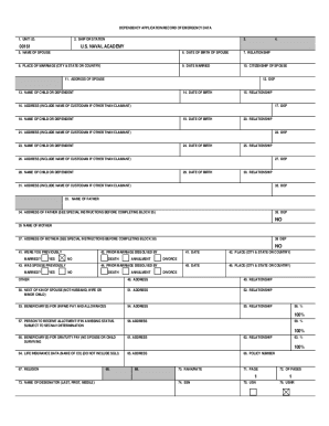 Fillable Online RECORD OF EMERGENCY DATA - whs.mil Fax Email Print ...