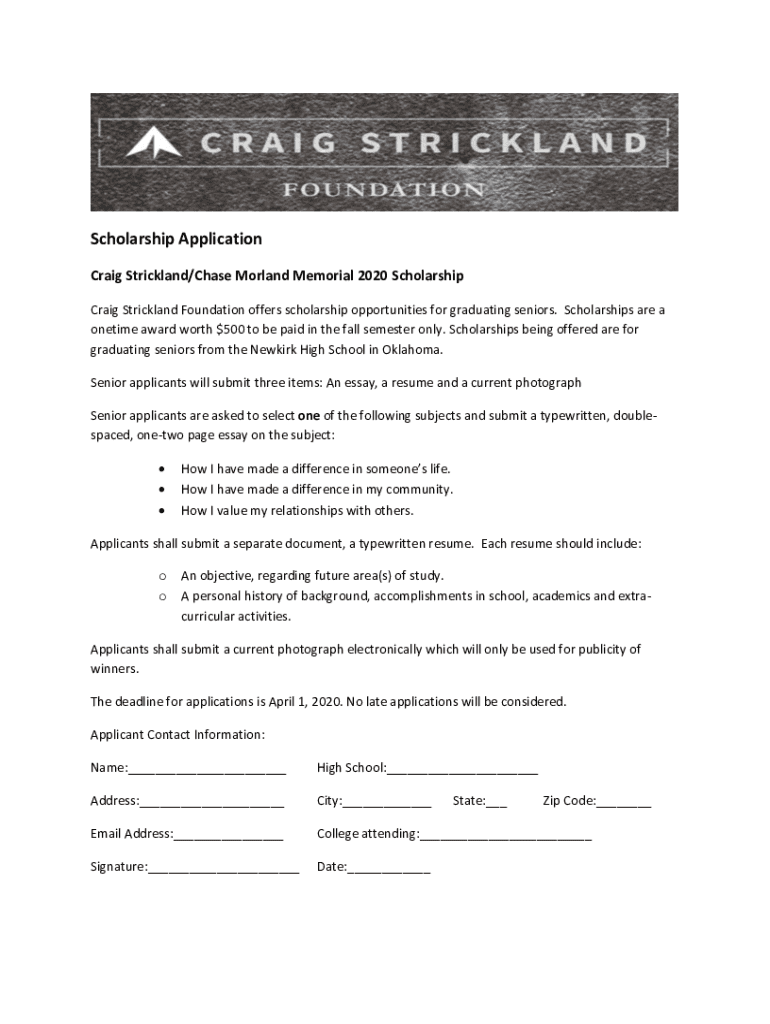 Fillable Online www.craigstricklandfoundation.orgcampaigncraigCraig ...