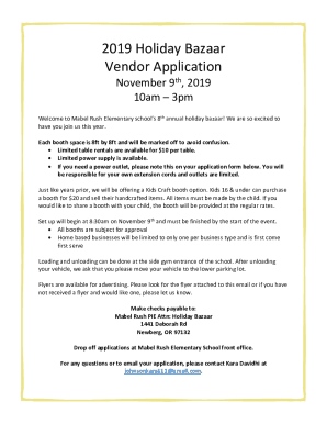 Fillable Online form.jotform.com725675011391542019 Holiday Bazaar ...
