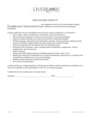 Fillable Online www.hellohousing.orgZero-Income-AffidavitZero Income ...