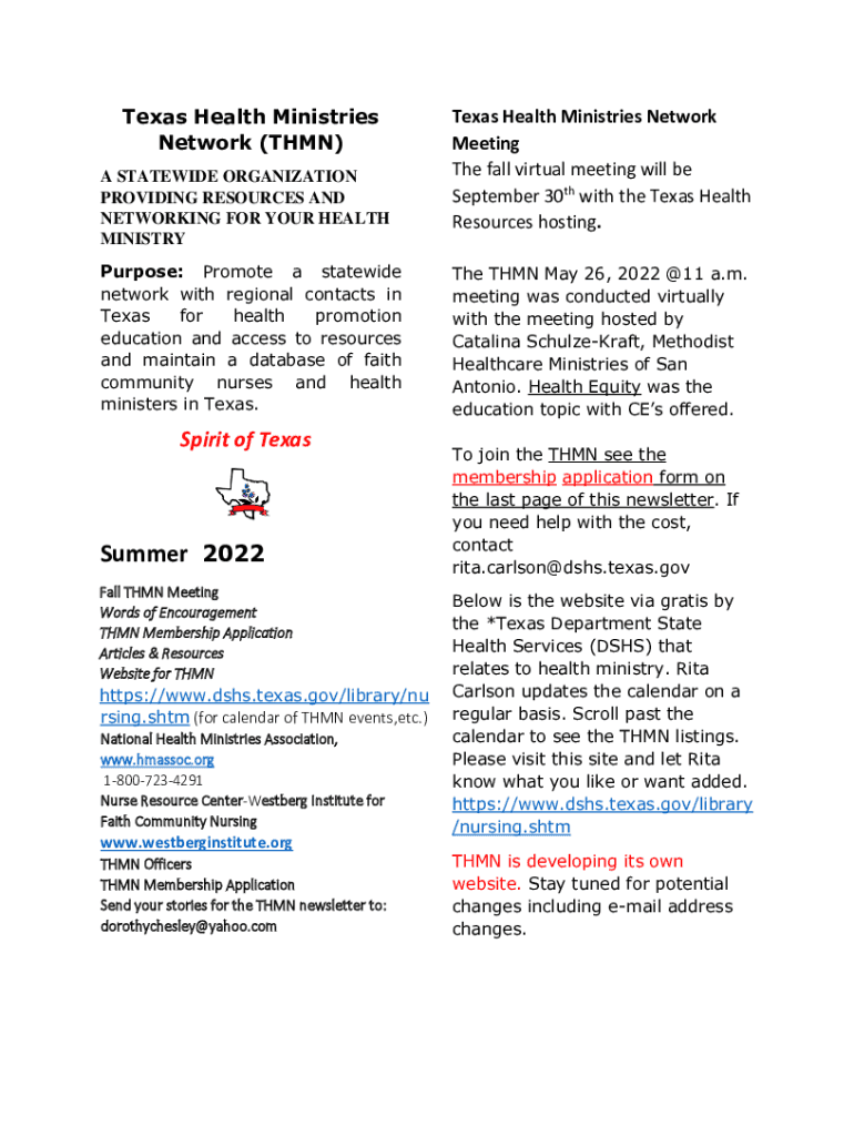 Fillable Online dshs texas dshs.state.tx.uslibrarythmn-newsletter ...