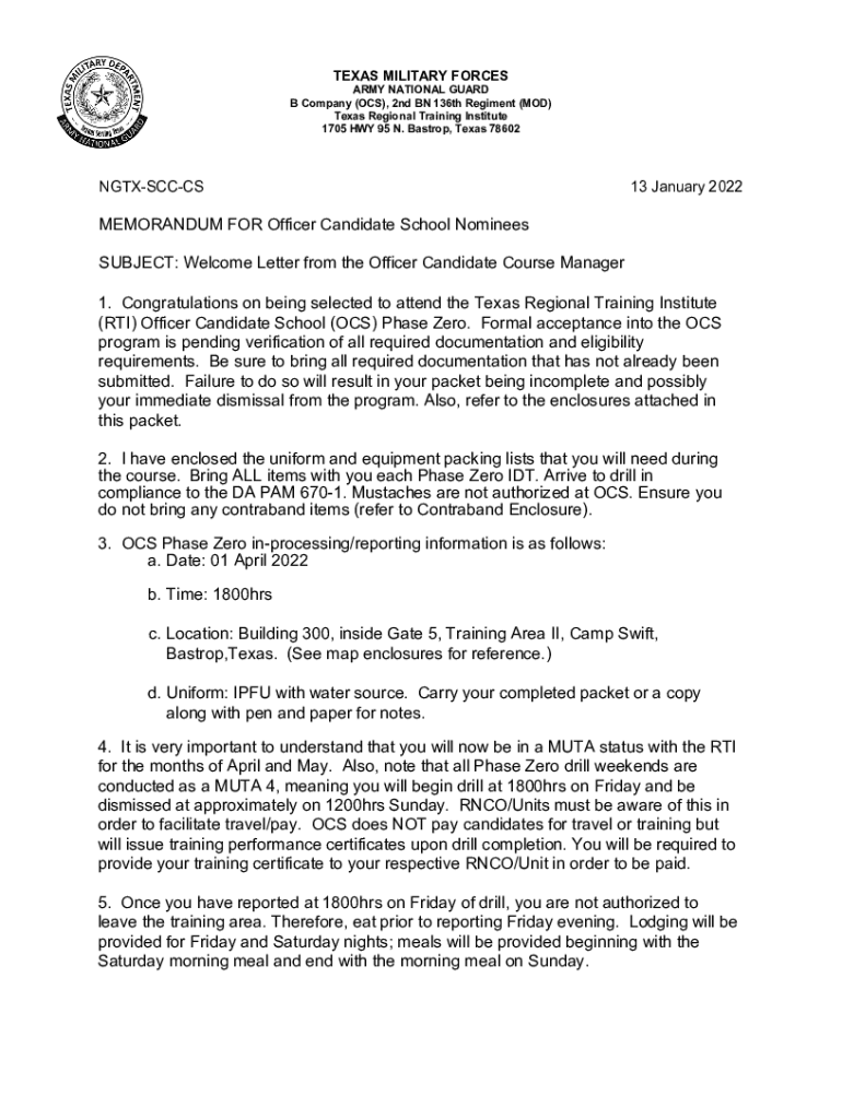 Fillable Online tmd.texas.govtxarng-ocsTXARNG OCS - Texas Military ...