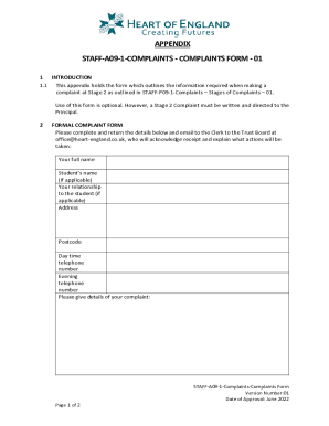 Fillable Online heart-england co www.gmpsop.comsampleQMS-055-Product ...