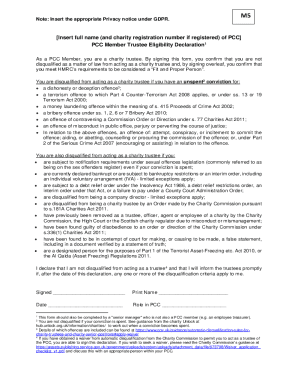 Fillable Online Insert full name (and charity registration number if ...