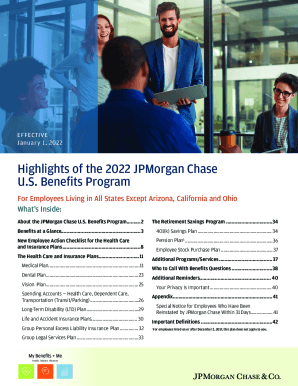 Fillable Online Highlights of the 2022 JPMorgan Chase U.S. Benefits ...