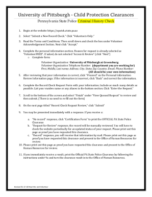 Fillable Online PA State Police Criminal Background Check - Department ...