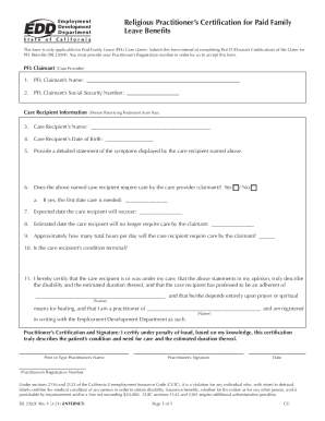 Fillable Online edd ca Paid Parental Leave for Federal Employees - U.S ...
