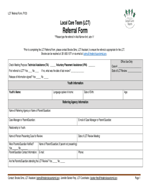 Fillable Online HCF-DHS REFERRAL FORM Screening Tool for Referral ...