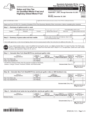 Fillable Online Quarterly filer forms (Form ST-100 series)Quarterly ...