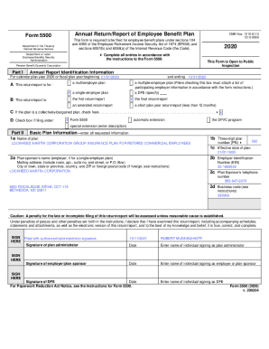 Fillable Online 2020-2022 Form DoL 5500 Fill Online, Printable ...