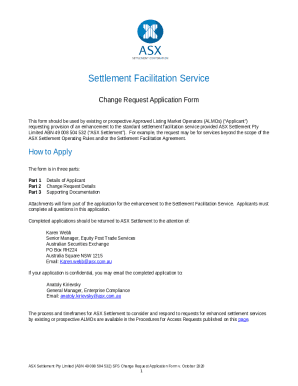 SFS Change Request Application Doc Template | pdfFiller