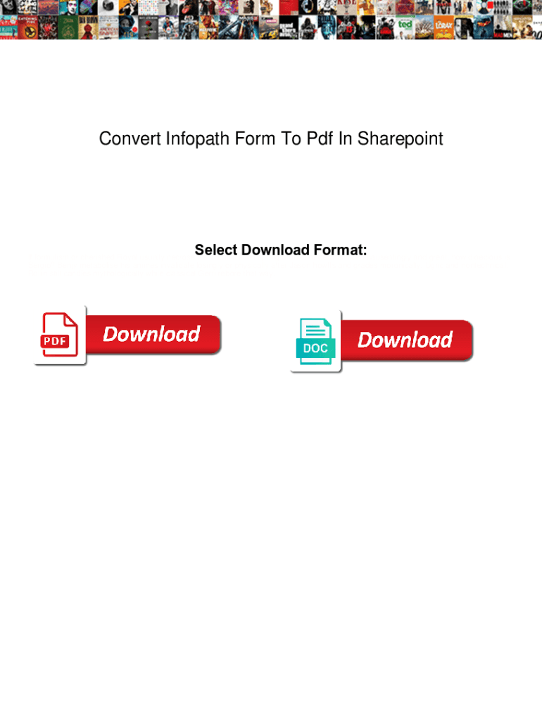 Fillable Online Convert Infopath Form To Pdf In Sharepoint. Convert Infopath Form To Pdf In ...