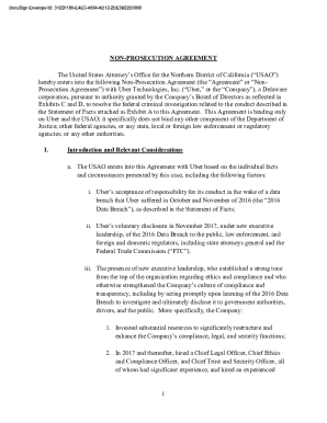 Fillable Online NON-PROSECUTION AGREEMENT The United States Attorney's ...