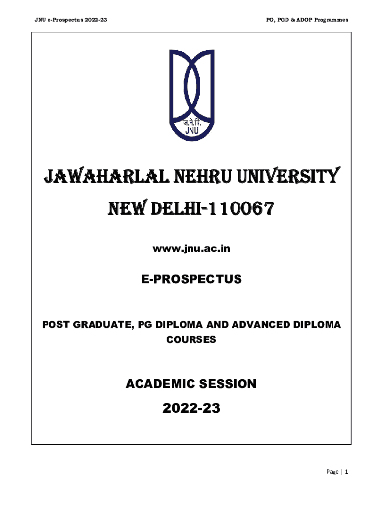 Fillable Online Shandar AhmadWelcome to Jawaharlal Nehru University Fax ...