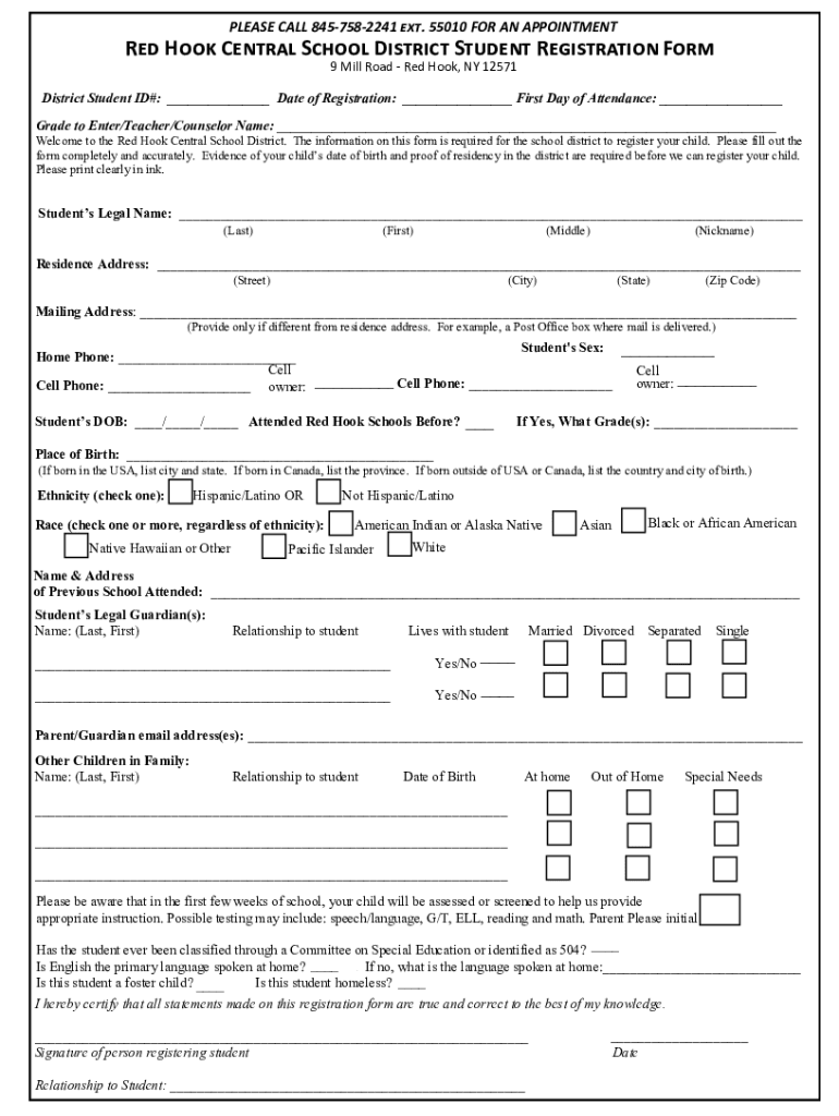 Fillable Online 1RHCSD REGISTRATION PACKET - cover sheet.docx Fax Email ...