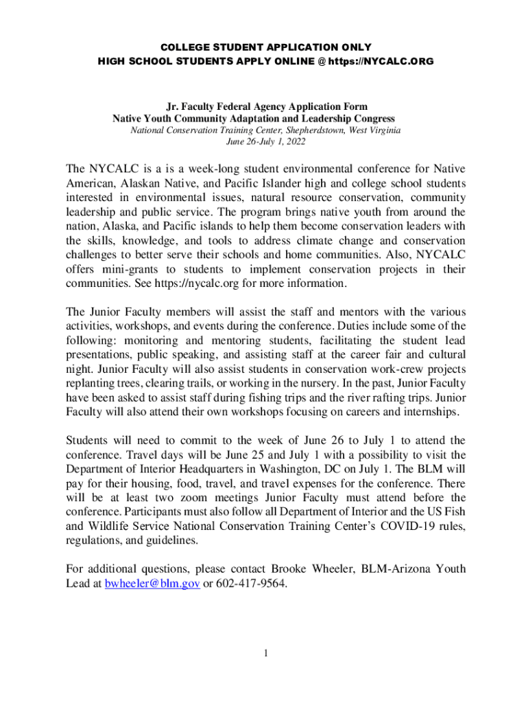 Fillable Online Native Youth Community Adaptation and Leadership ...