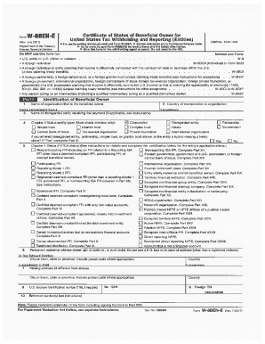 Fillable Online axaxl.com - mediaW-8BEN-E Certificate of Status of ...