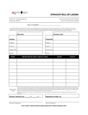 Fillable Online straight-bill-of-lading-template.com4423513straight ...